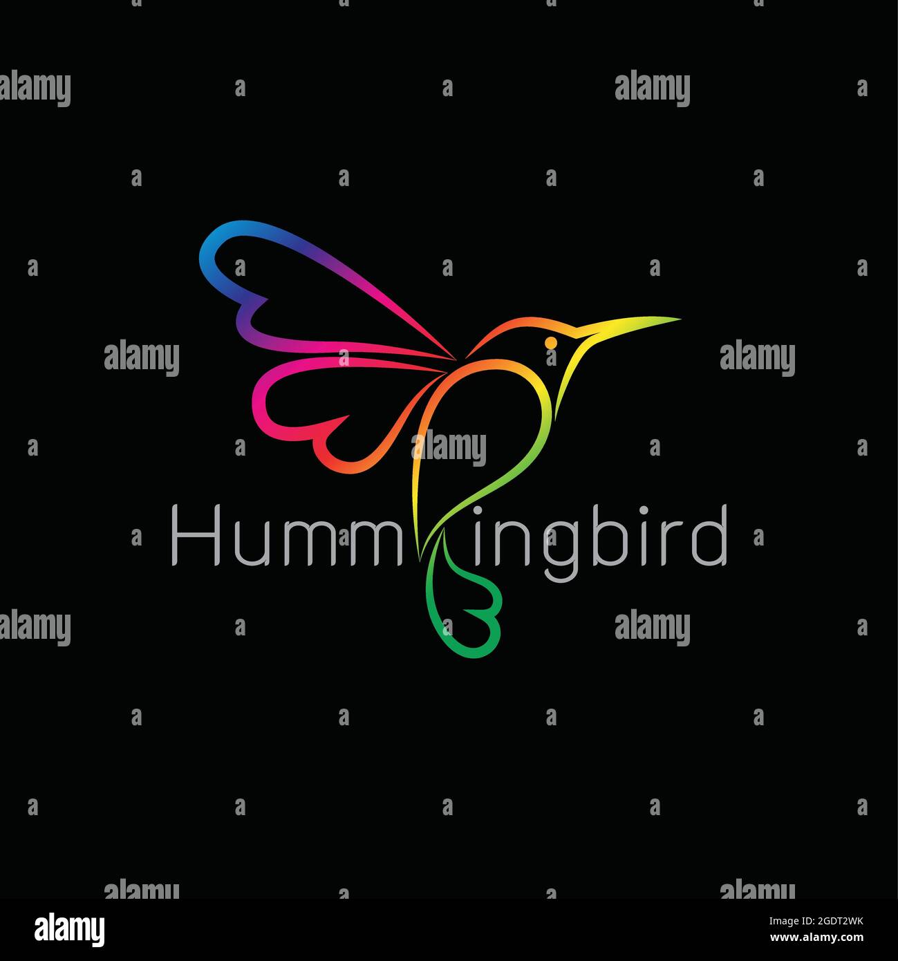 Hummingbird logo vector hi-res stock photography and images - Alamy