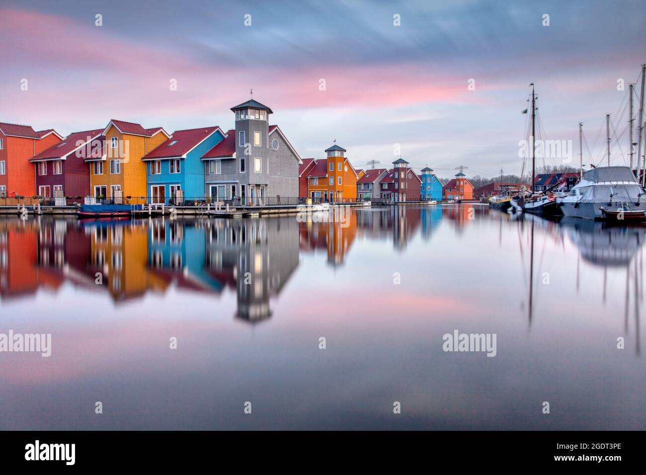 Colourful houses at reitdiephaven hi-res stock photography and images ...