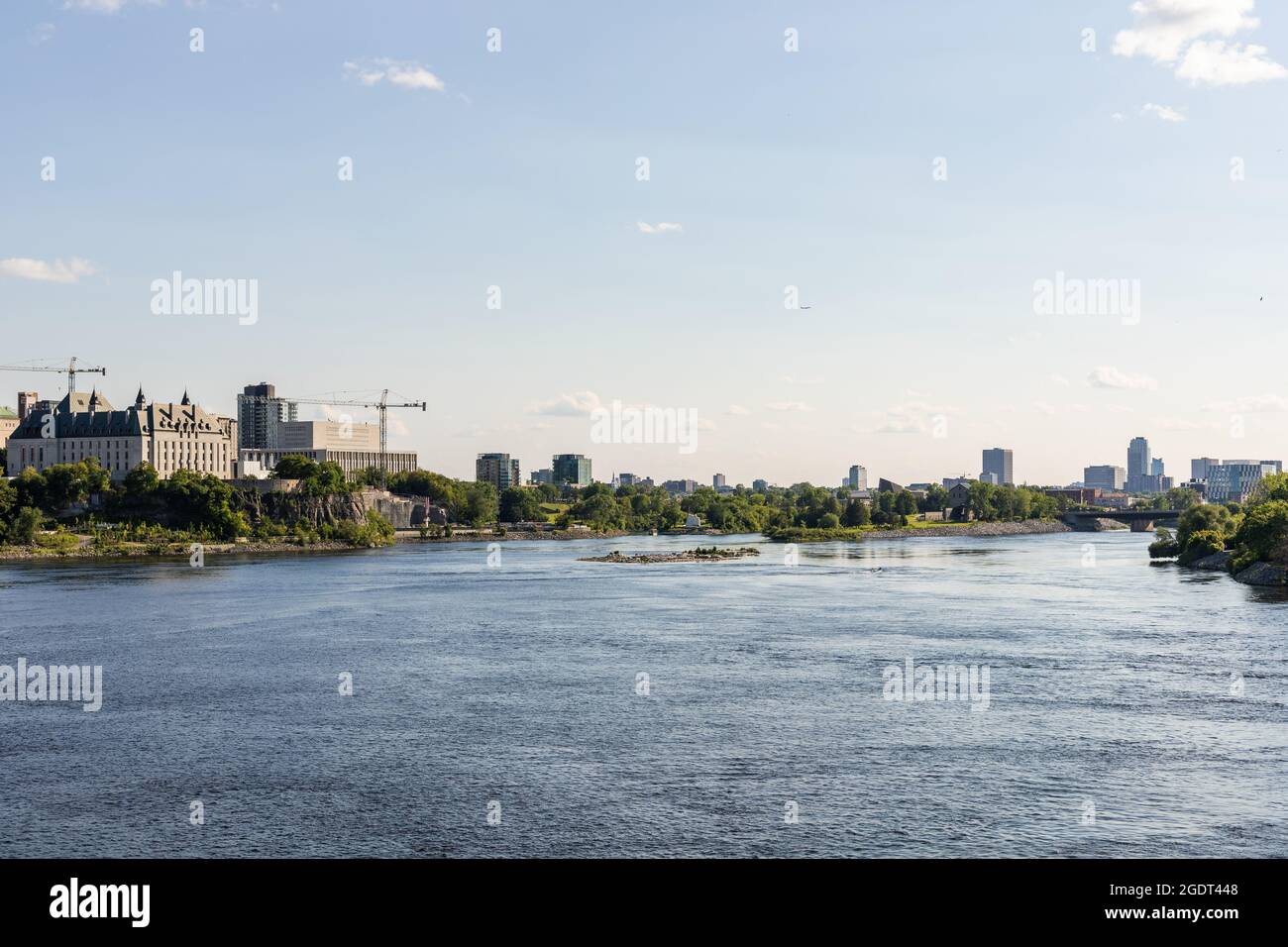Ottawa, Canada - August 2, 2021: Ottawa river and cityscape in summer ...