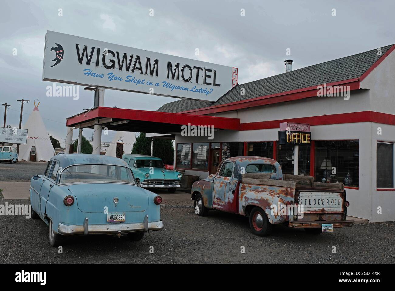 Holbrook, Arizona, USA. 12th Aug, 2021. Wigwam Motel in Holbrook ...