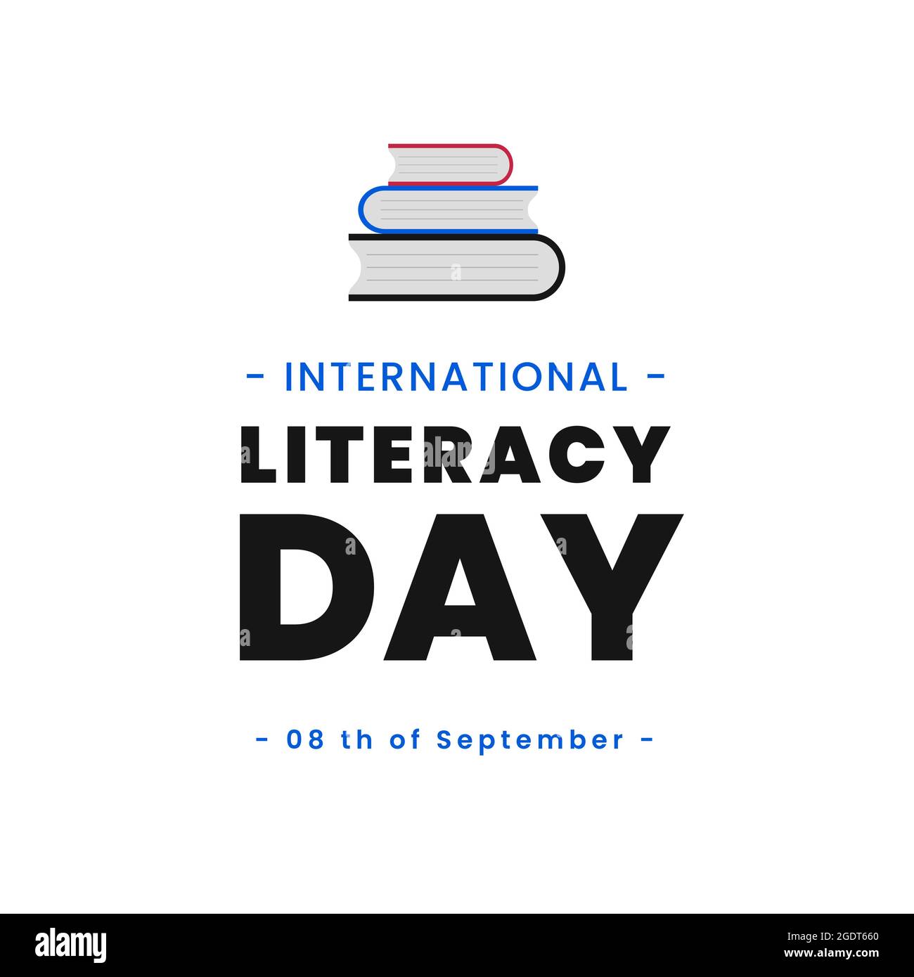 International Literacy Day social media poster and cover, 8th September ...