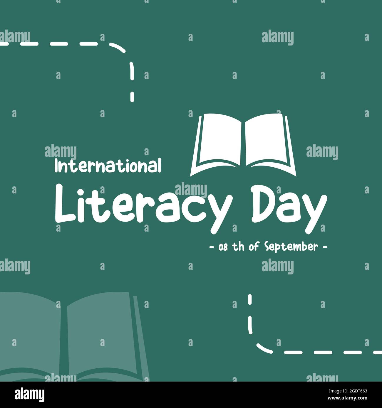 International Literacy Day social media poster and cover, 8th September ...