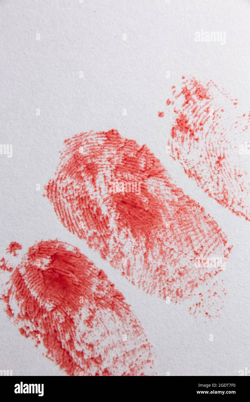 Bloody fingerprints hi-res stock photography and images - Alamy