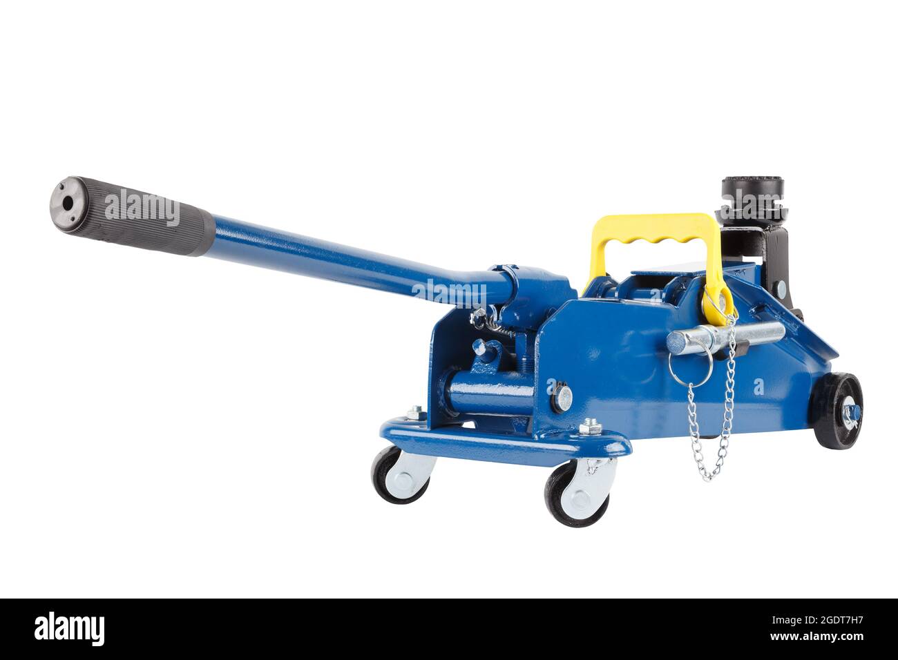blue hydraulic car jack isolated on white background, 2 ton capacity ...