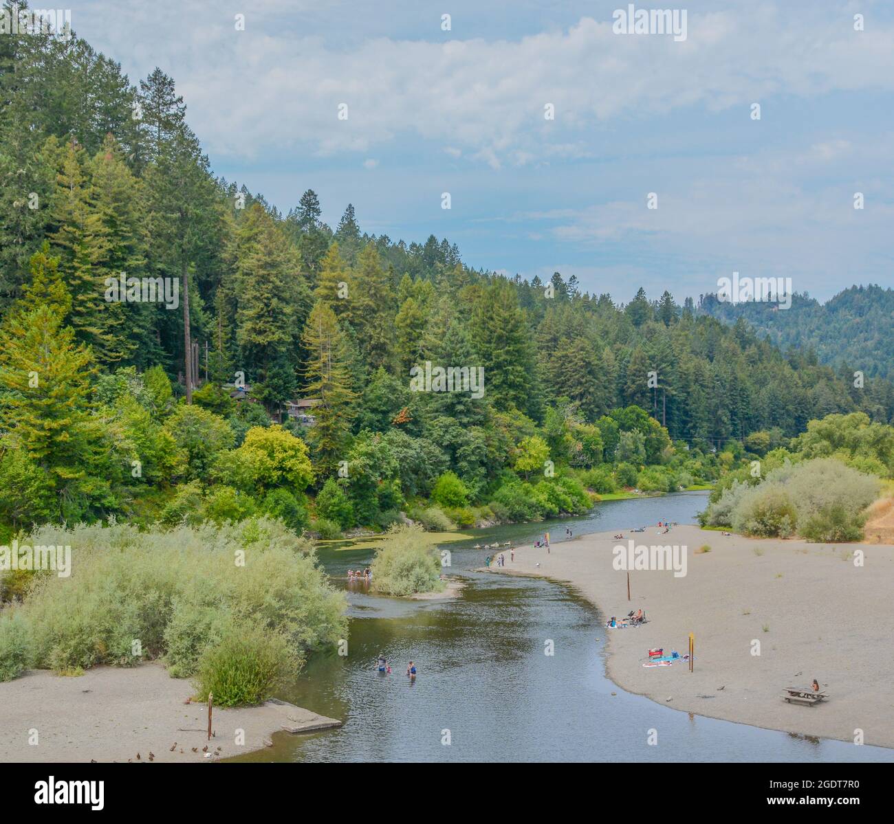 Monte Rio Beach in the Russian River Valley of Sonoma County ...
