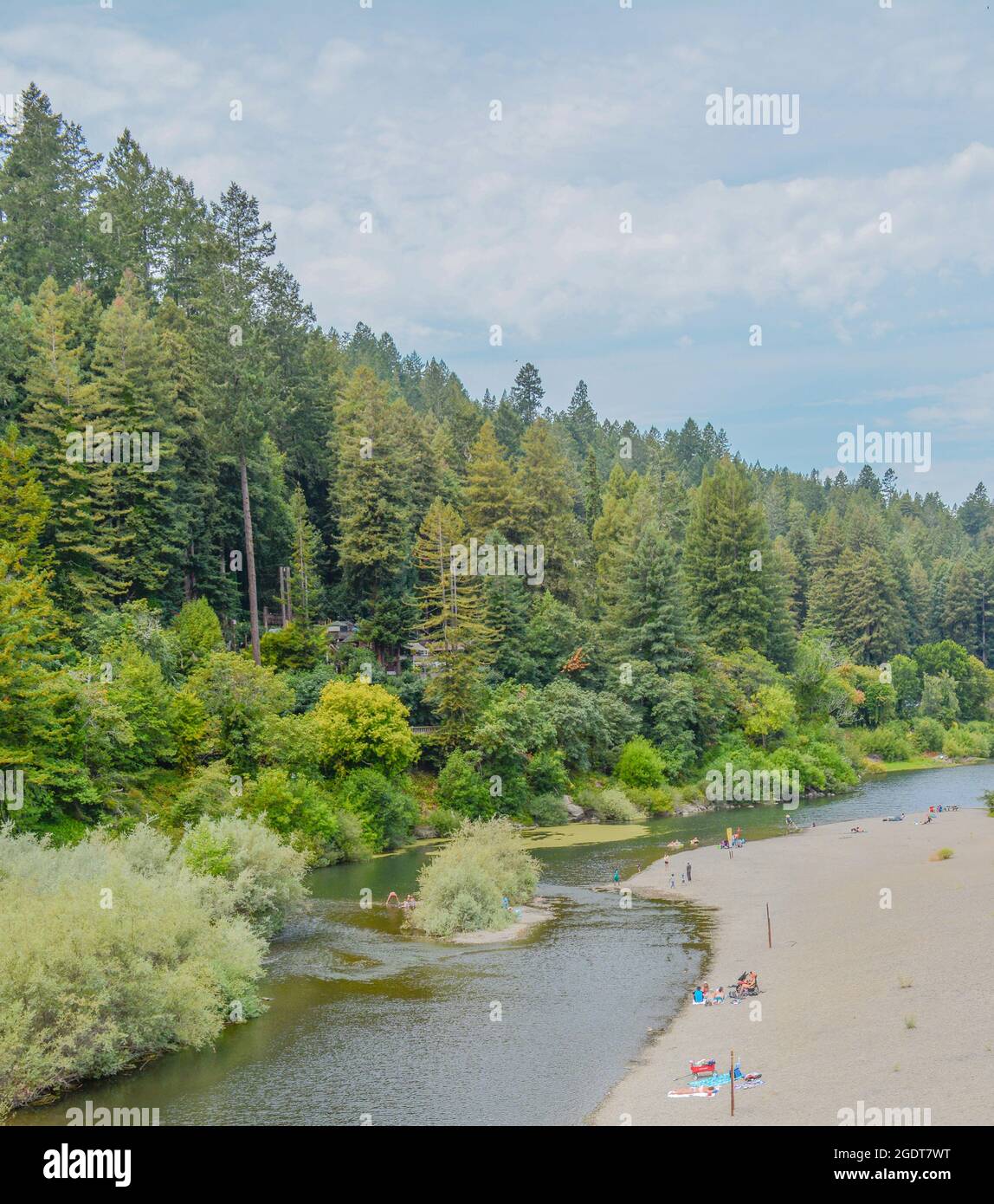 Monte Rio Beach in the Russian River Valley of Sonoma County ...