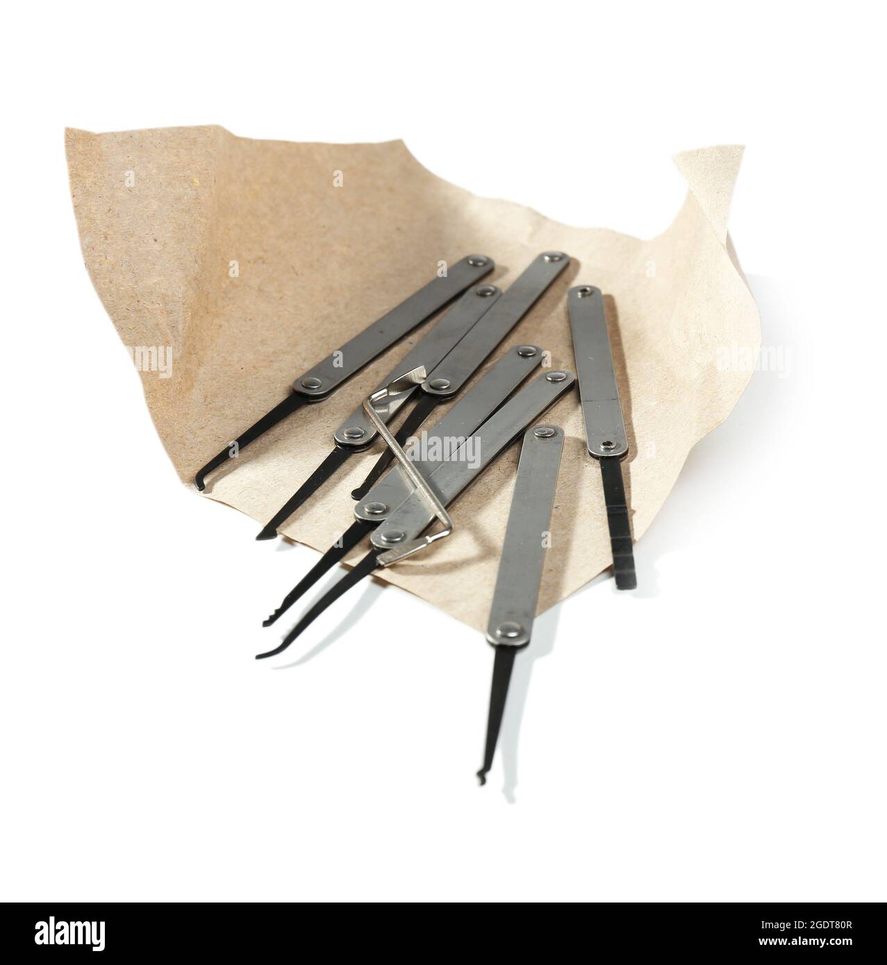Lock picks isolated on white Stock Photo - Alamy