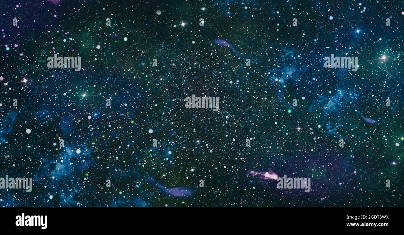 Space scene with stars in the galaxy. Panorama. Universe filled with ...