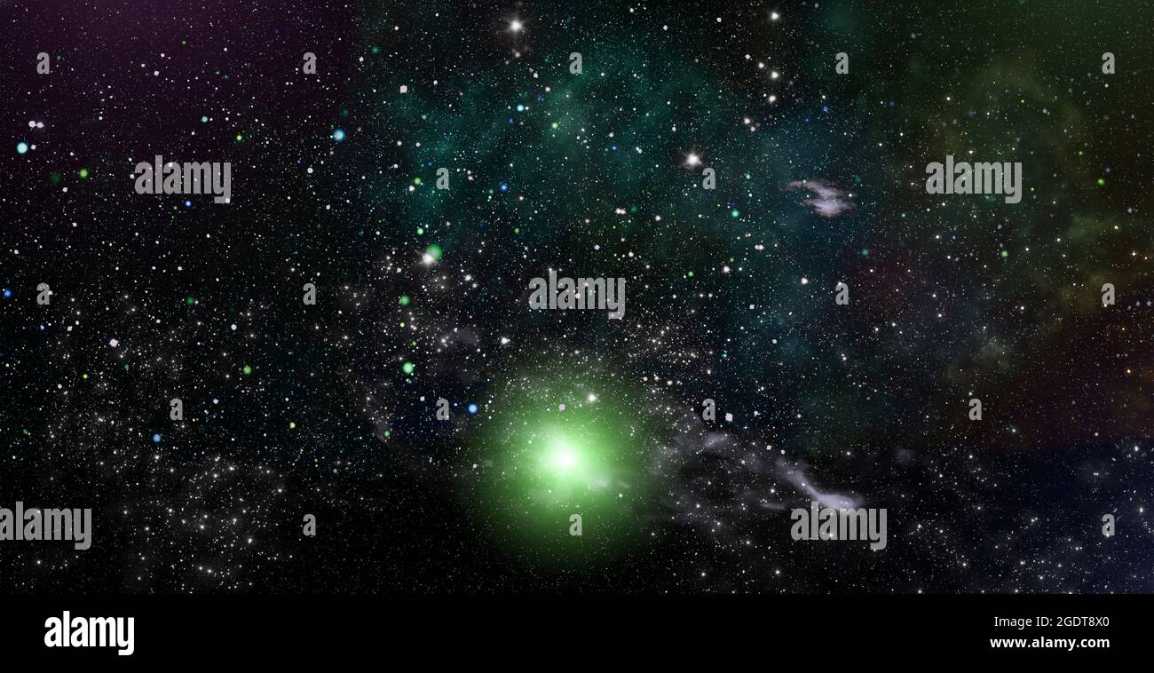 nebula and cosmic dust, cosmic gas clusters and constellations in deep ...