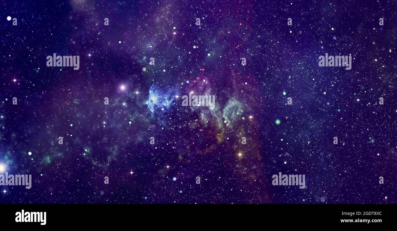 nebula and cosmic dust, cosmic gas clusters and constellations in deep ...