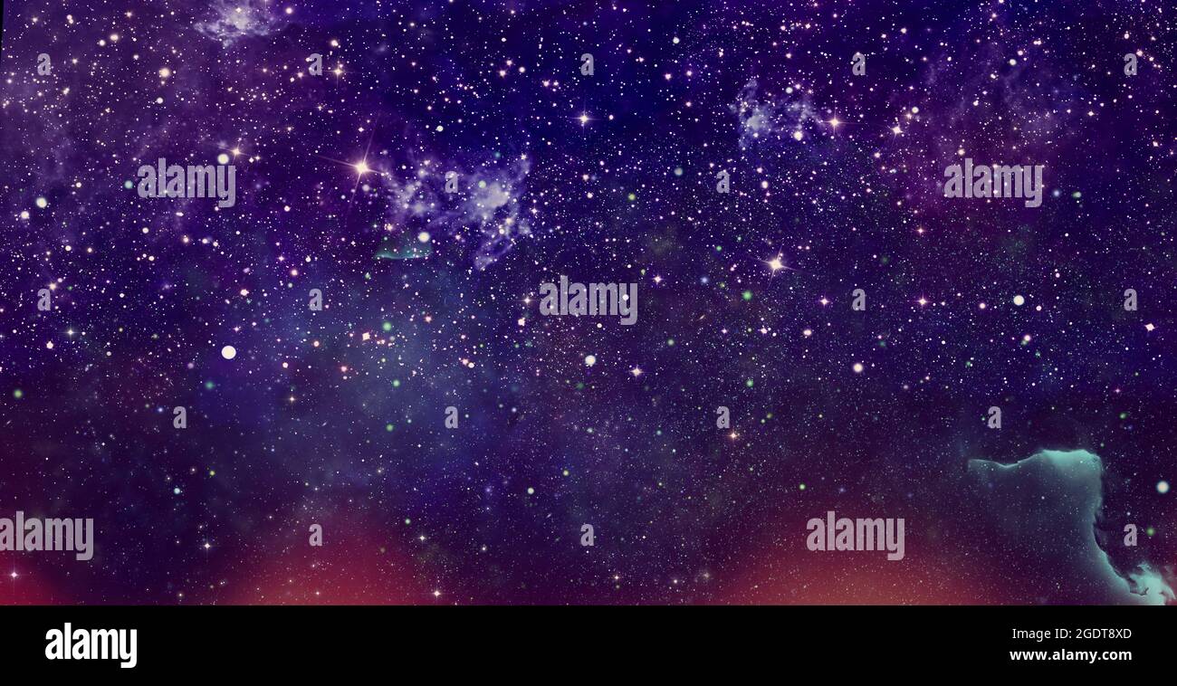 nebula and cosmic dust, cosmic gas clusters and constellations in deep ...