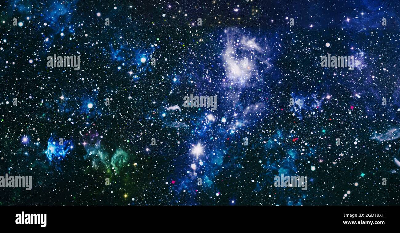 nebula and cosmic dust, cosmic gas clusters and constellations in deep ...