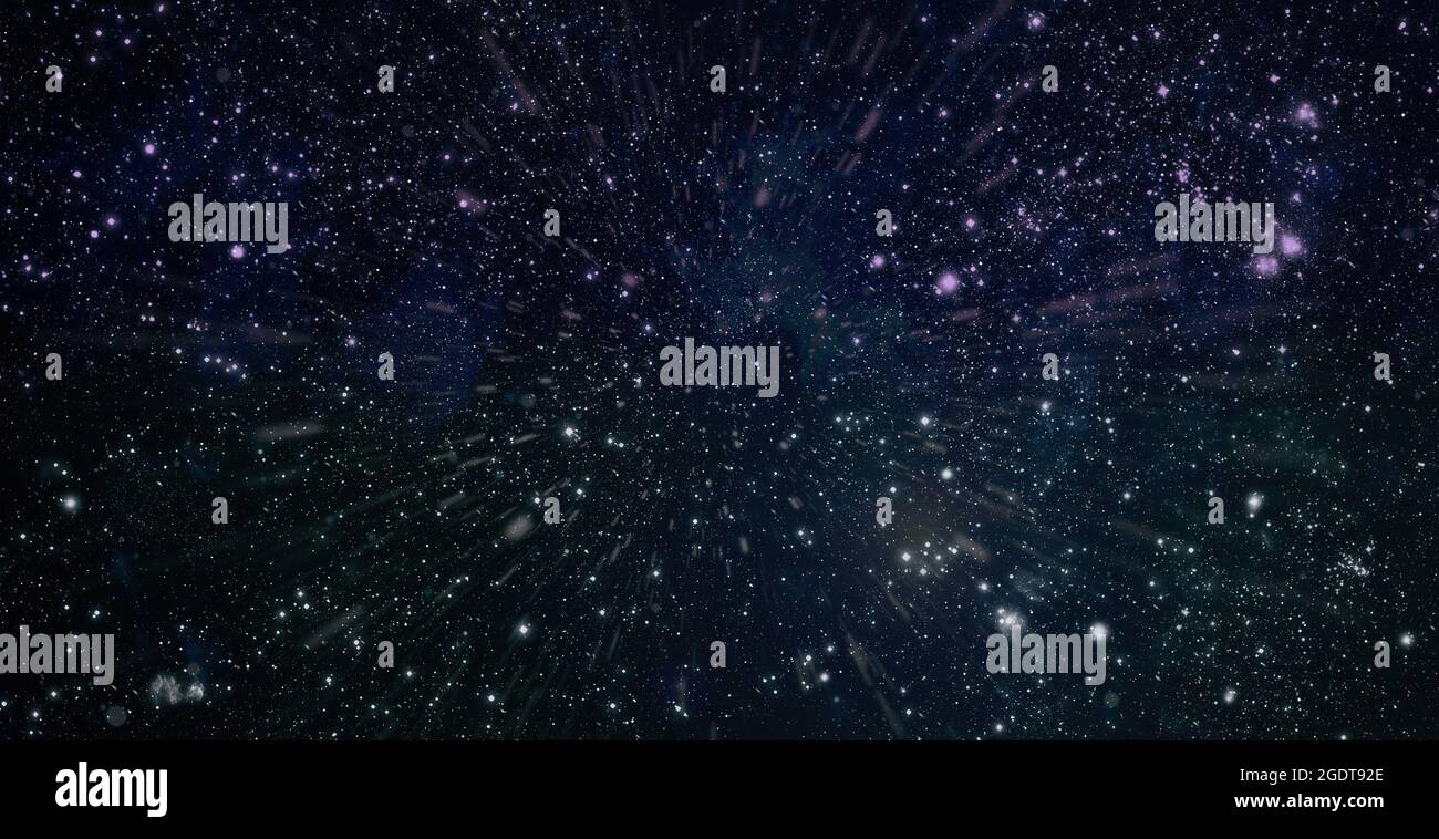 Chaotic space background. Planets, stars and galaxies in outer space ...