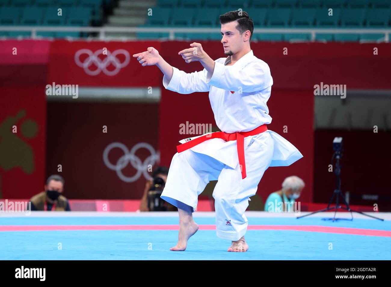 Tokyo, Japan. 6th Aug, 2021. Ali Sofuoglu (TUR) Karate : Men's Kata Elimination Round during the ...