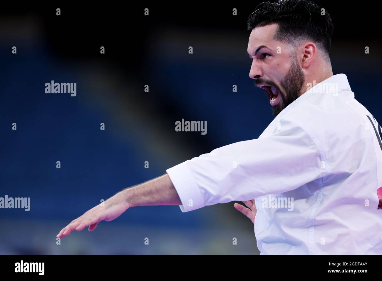 Tokyo, Japan. 6th Aug, 2021. Ariel Torres Gutierrez (USA) Karate : Men ...