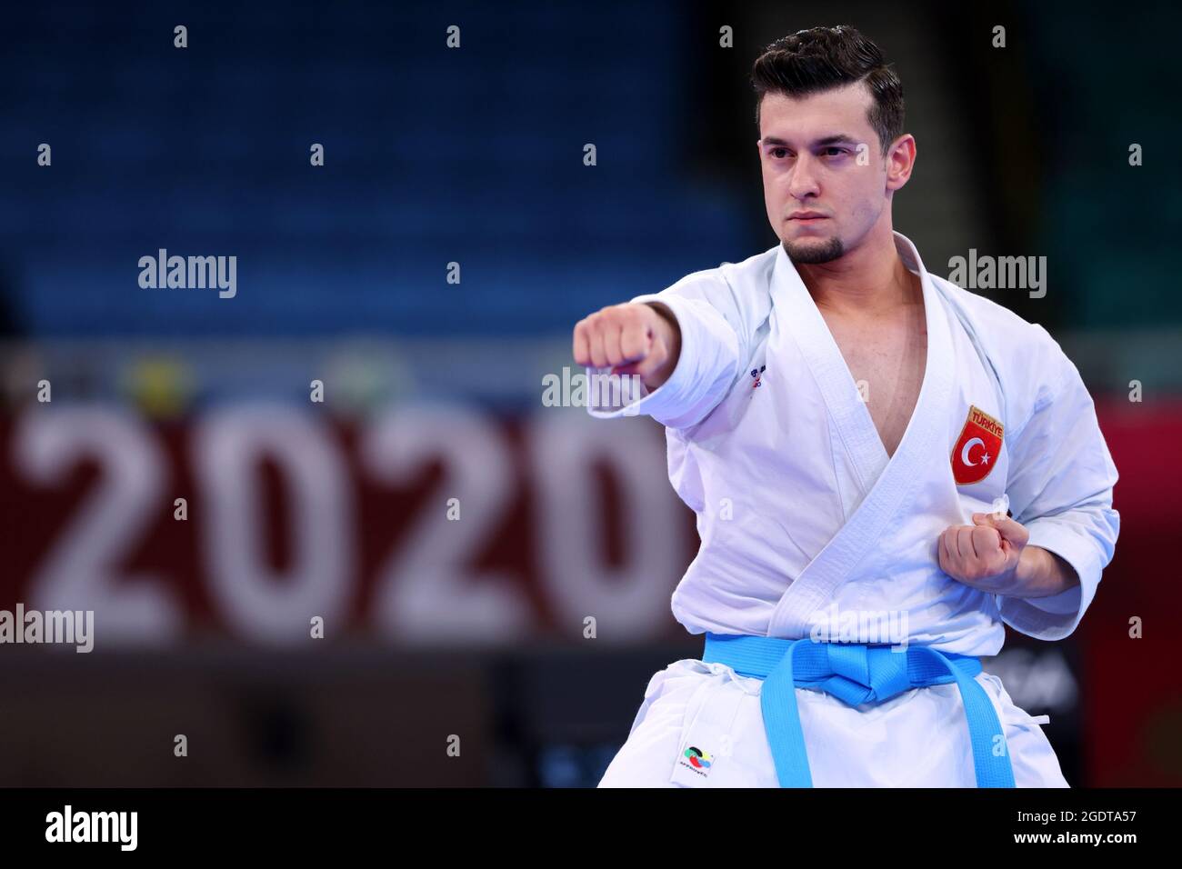 Tokyo, Japan. 6th Aug, 2021. Ali Sofuoglu (TUR) Karate : Men's Kata 3rd place bout during the ...