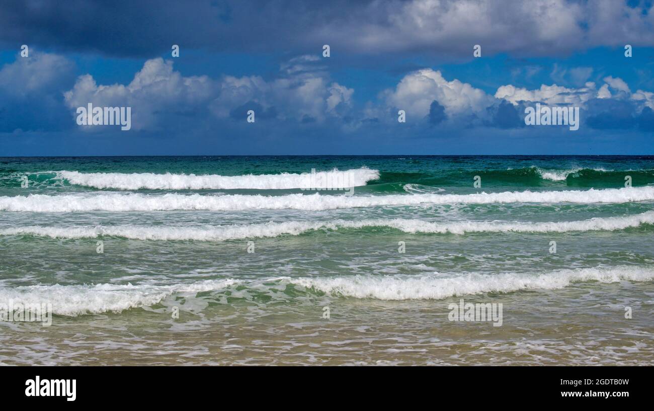 Small Waves Coming in from the Pacific Ocean in Queensland Australia ...