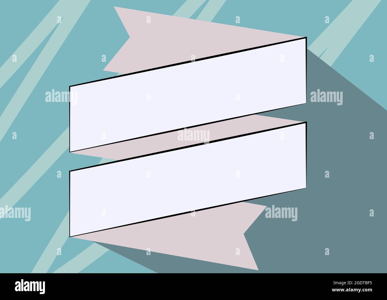 Folded Paper Sash Drawing In Zigzag Pattern. Folding Cardboard Bookmark ...