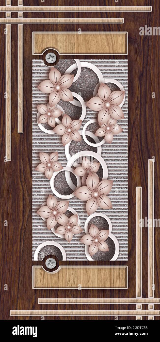 3D Door design background, Laminate Wooden High quality rendering ...