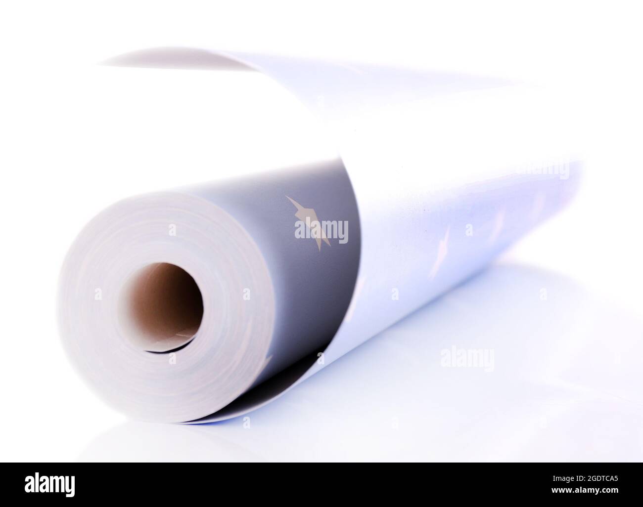 Roll wallpaper isolated on white Stock Photo - Alamy