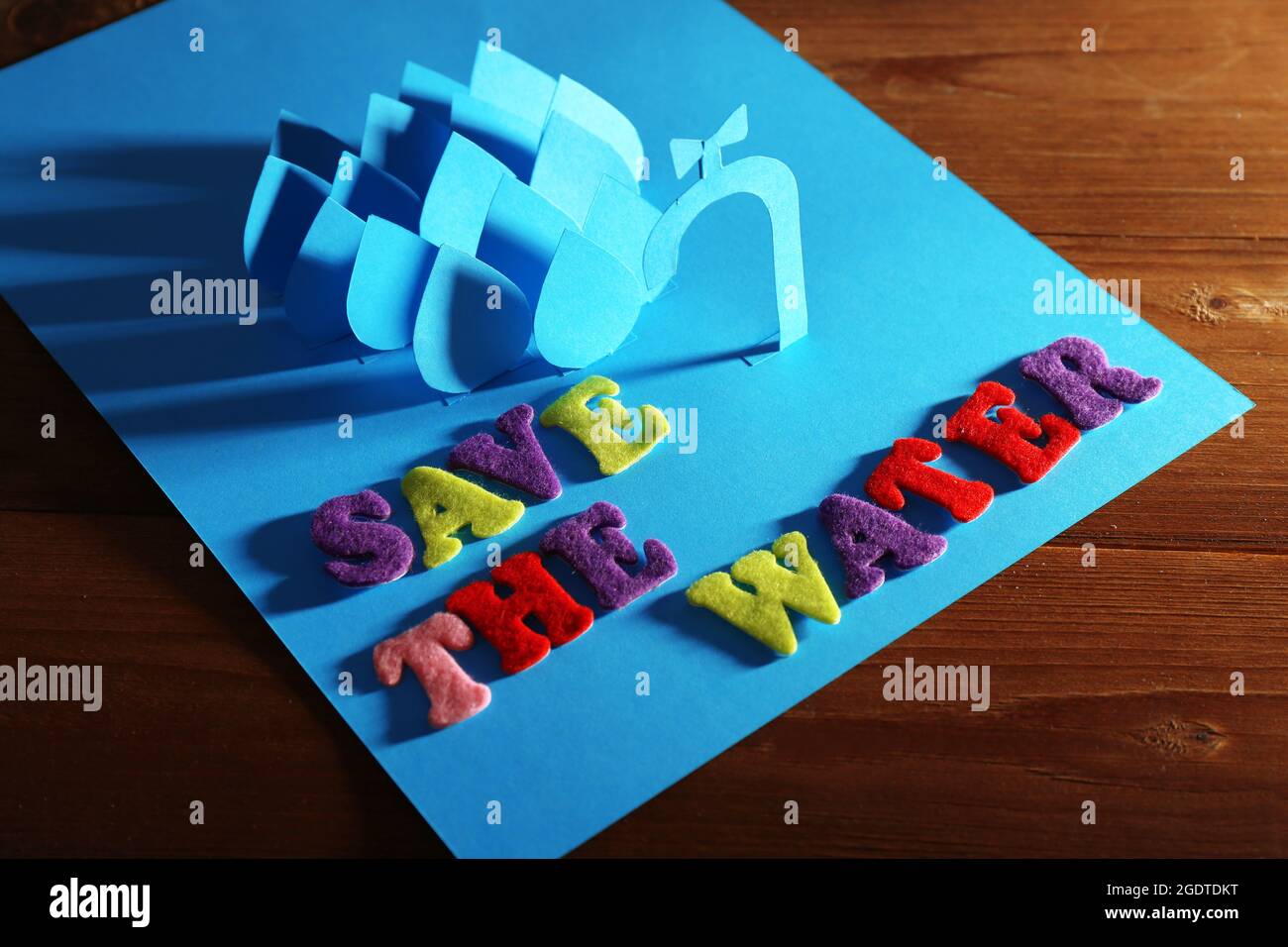 Concept of water conservation cut paper Stock Photo - Alamy