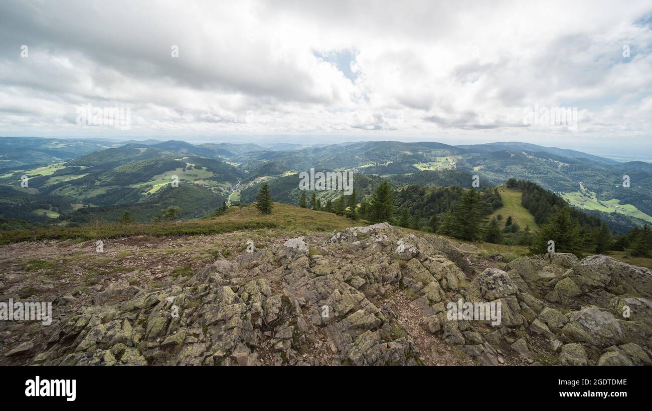 landscape in southern germany on the belchen, the belchen is a 1414m ...