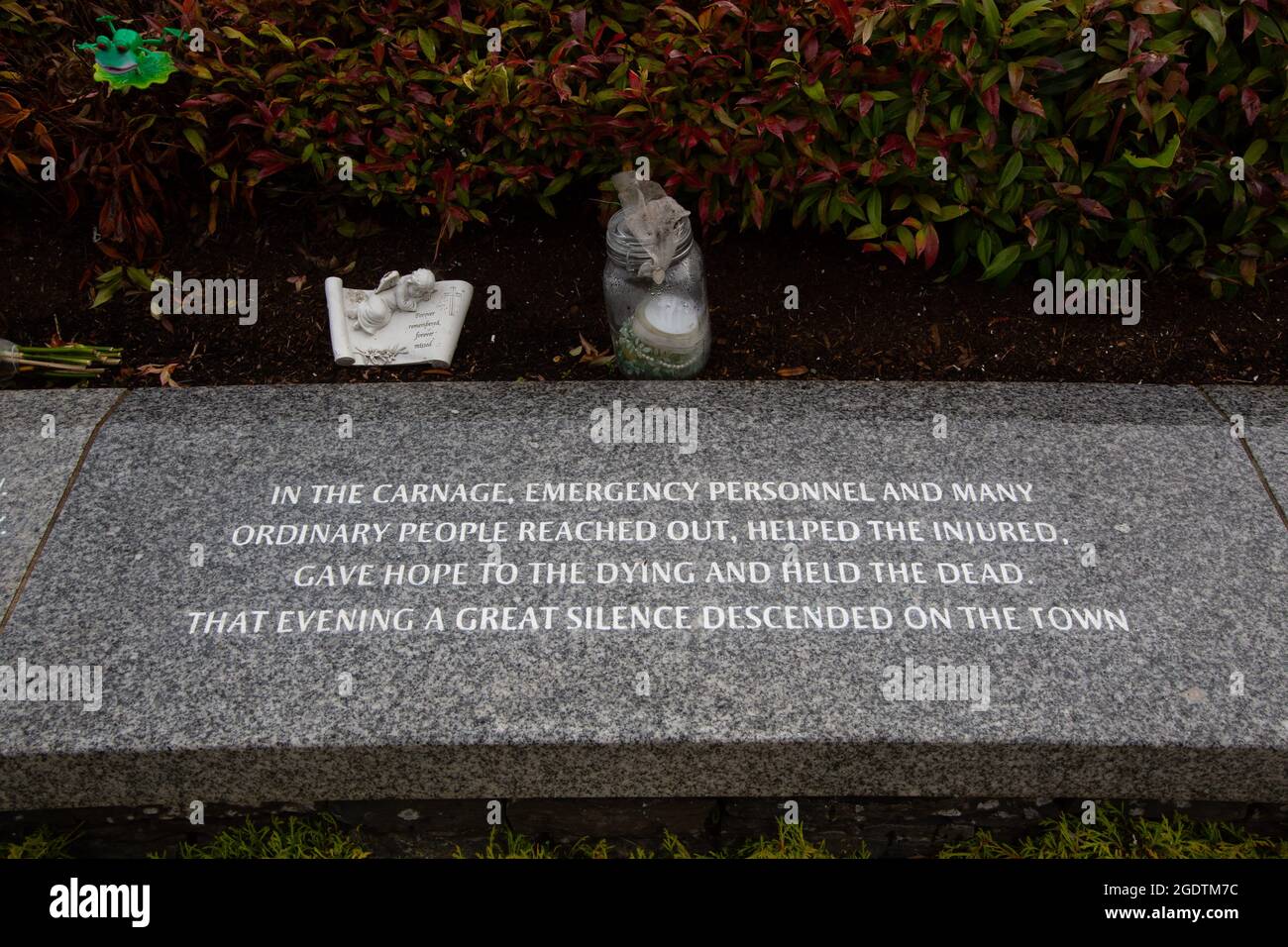 Omagh, Northern Ireland. 14th August 2021. Relatives of those killed ...