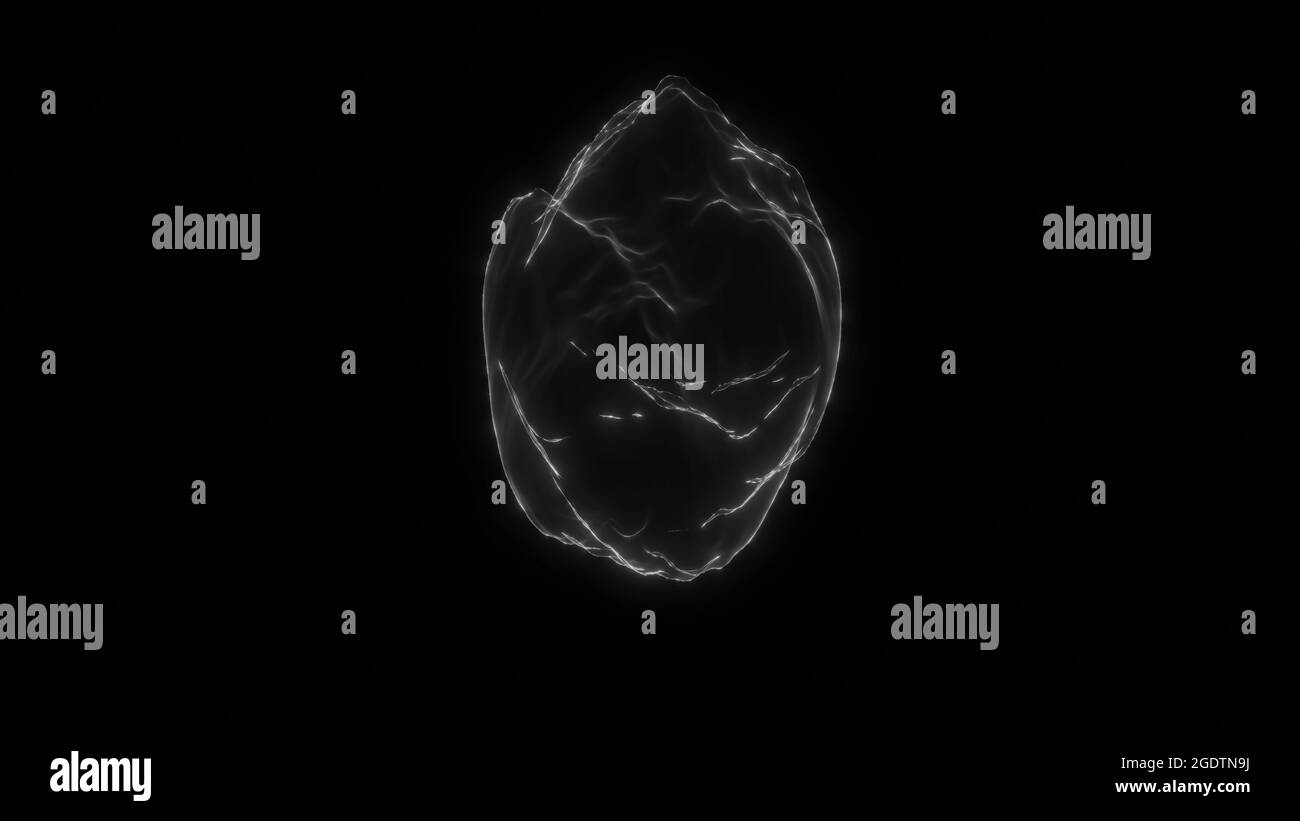 Wavy Smooth Ball object x ray Digital technology 3d render Stock Photo ...