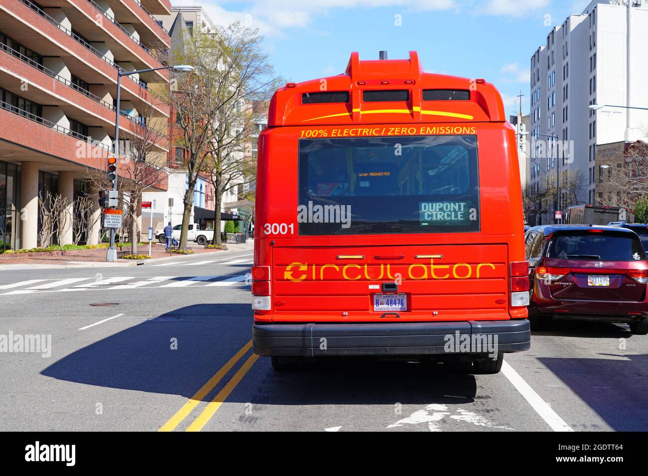 WASHINGTON, DC -2 APR 2021- View of a DC Circulator public surface ...