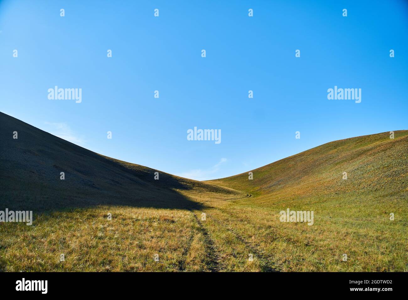 View of the Long Mountains Ridge. The beginning of the Ural mountains ...