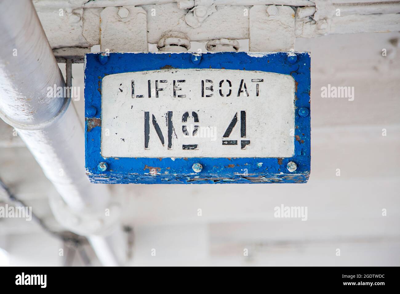 Warning sign on deck ship hi-res stock photography and images - Alamy