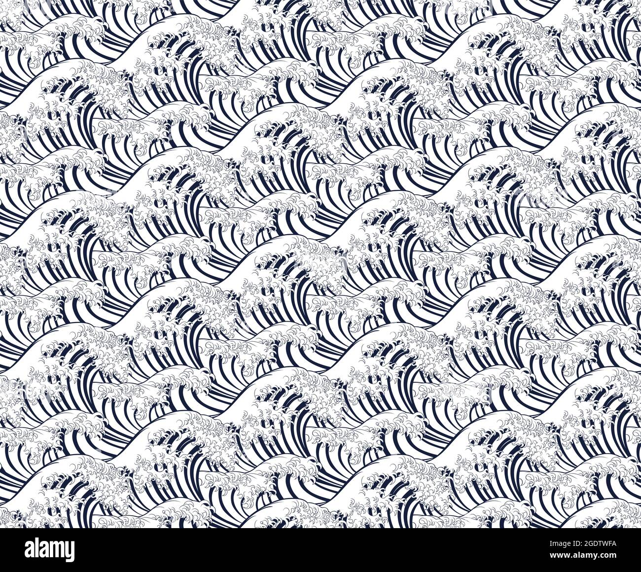 Japan wave pattern hi-res stock photography and images - Alamy