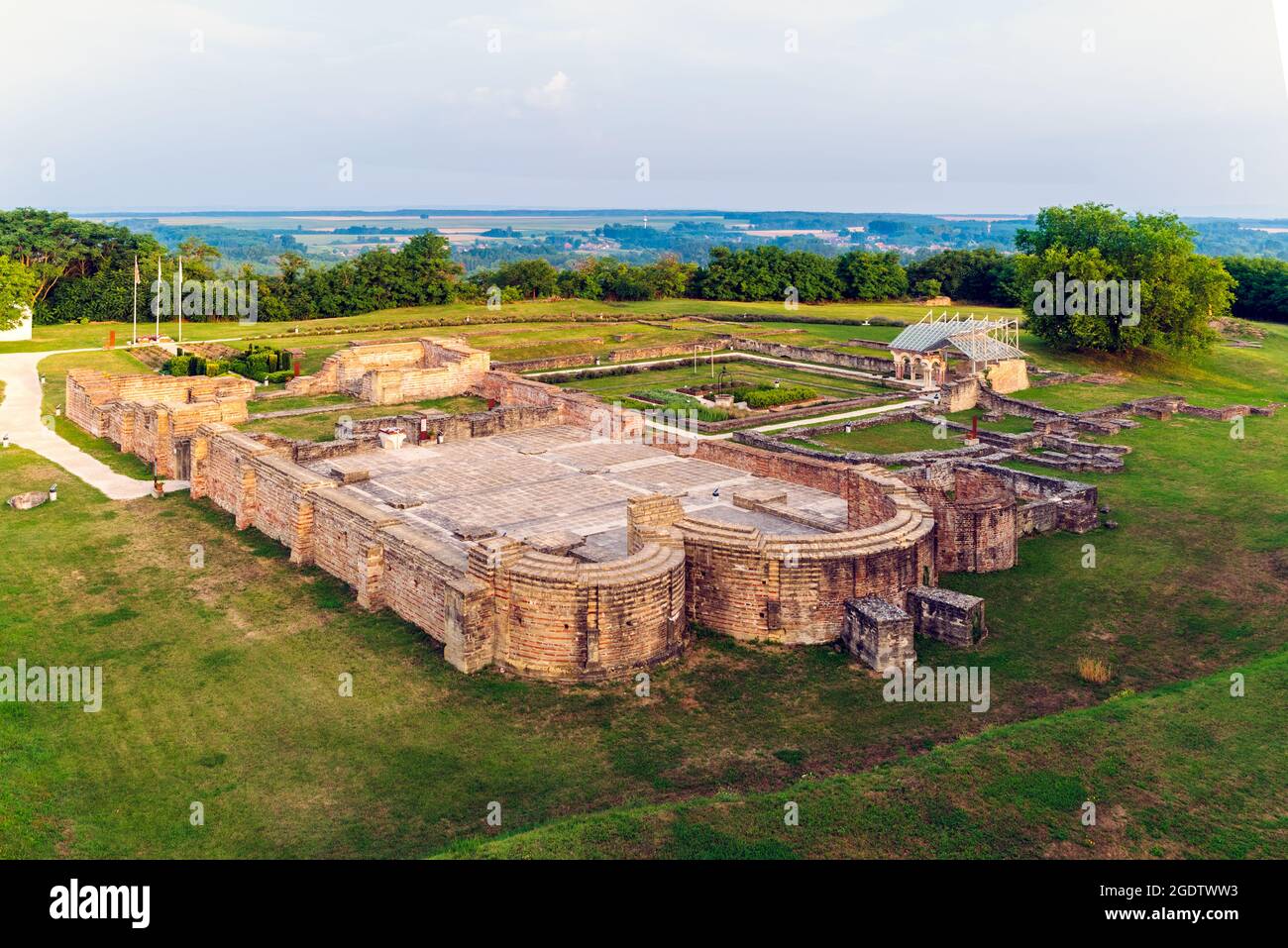 St Laszlo historical visitor center in Somogyvar Hungary. King Szent ...