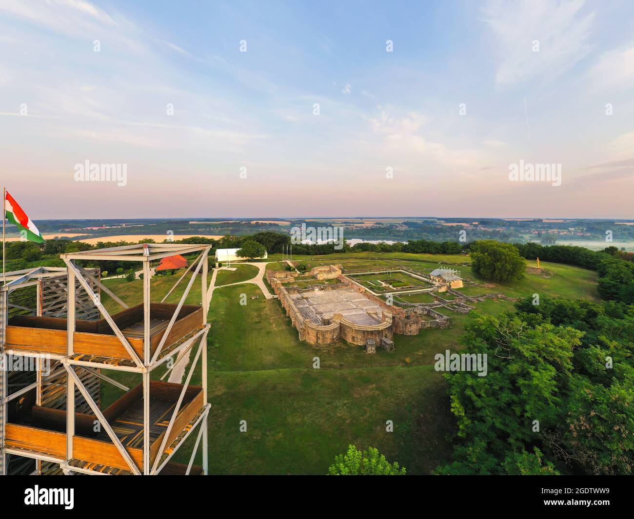 St Laszlo historical visitor center in Somogyvar Hungary. King Szent ...