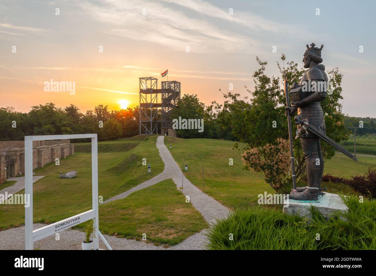 St Laszlo historical visitor center in Somogyvar Hungary. King Szent ...