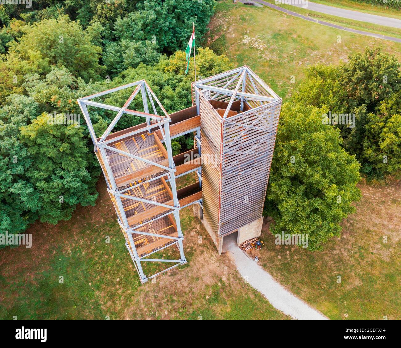 St Laszlo historical visitor center in Somogyvar Hungary. King Szent ...