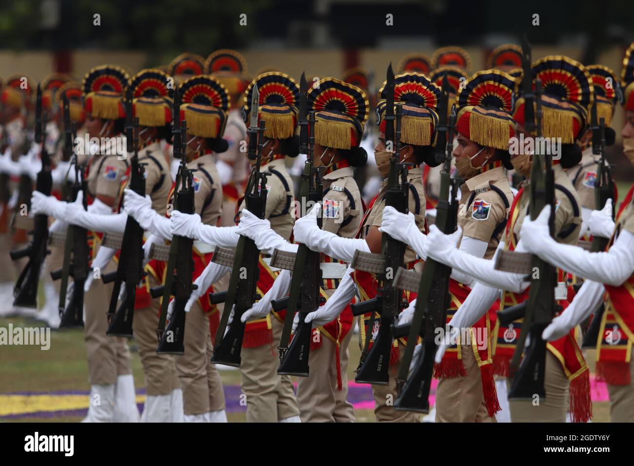 Chennai, Tamil Nadu, India. 15th Aug, 2021. Cadets of the Railway ...