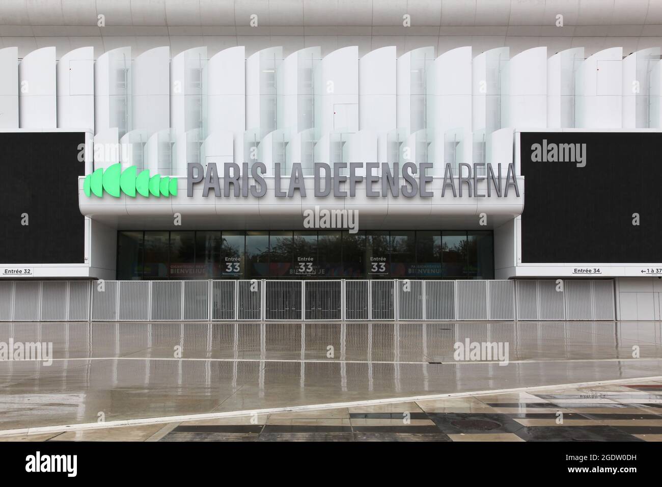 Nanterre, France - November 11, 2019: The Paris La Defense Arena, is an ...