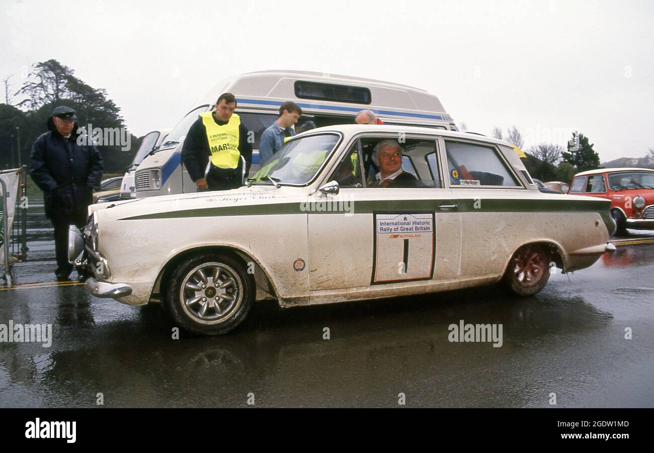 Roger Clark driving a Lotus-Cortina on the RAC International Historic ...