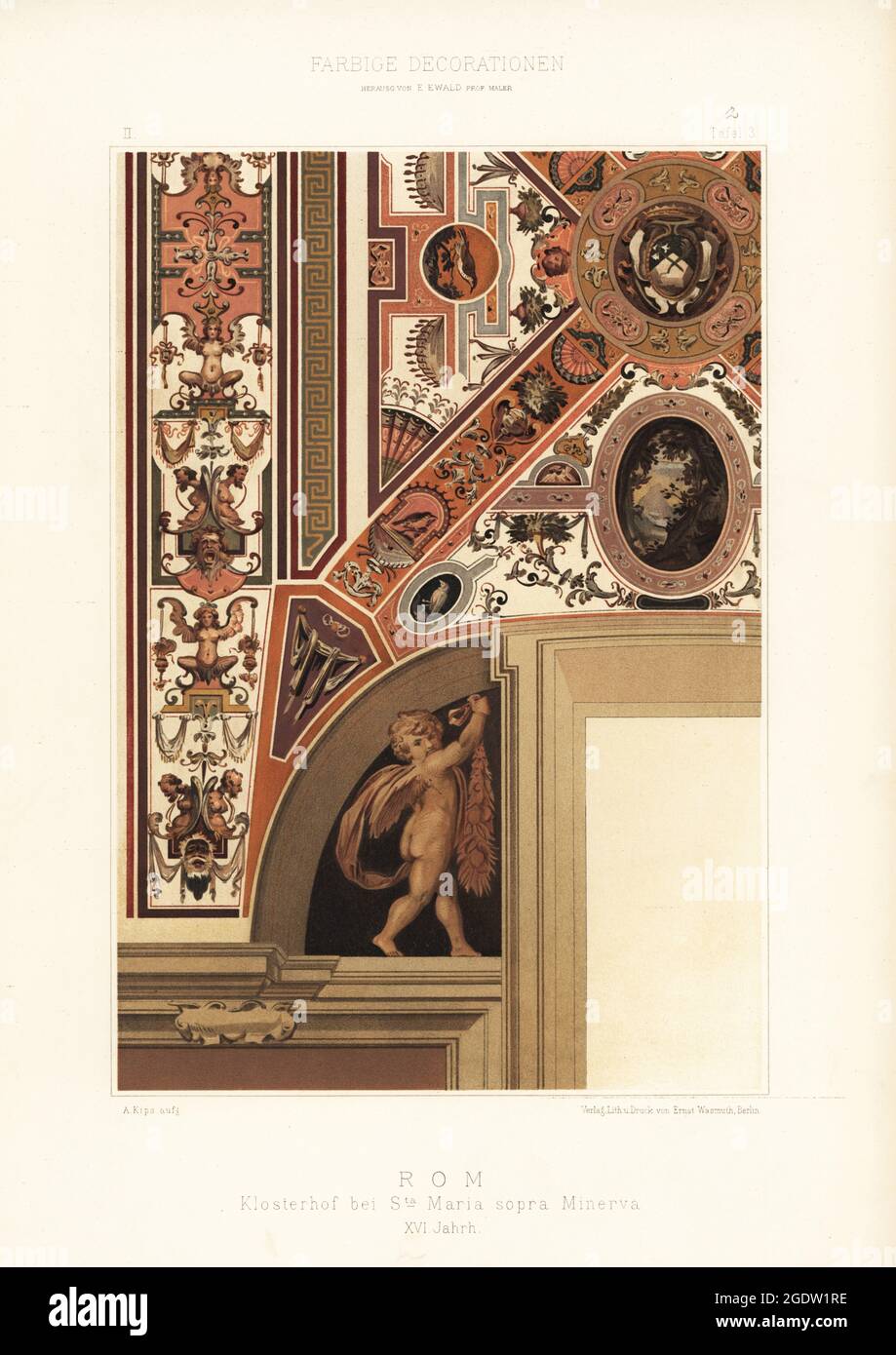 Wall painting above a door in the monastery courtyard in Saint Mary ...