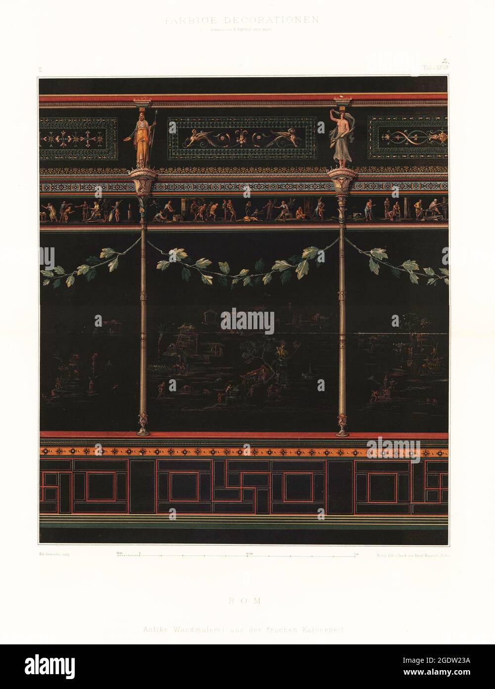 Ancient wall painting from the early imperial era, Rome. Antike ...