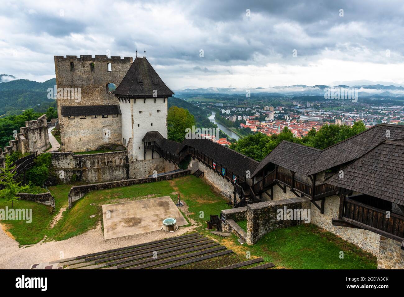 Celje Old Castle or Celjski Stari Grad Medieval Fortification in Julian ...