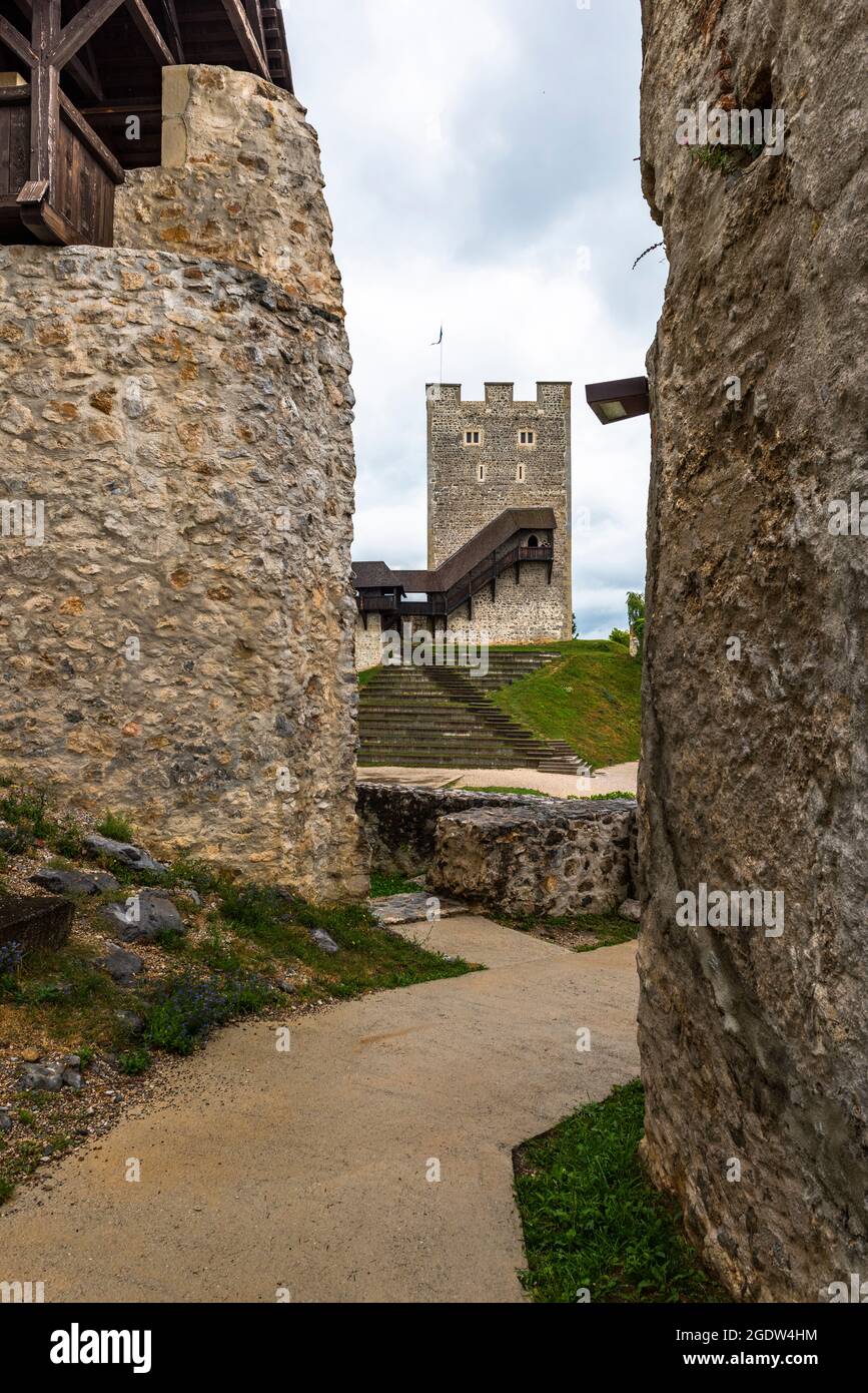 Celje Old Castle in Slovenia Medieval Fortification in Julian Alps ...