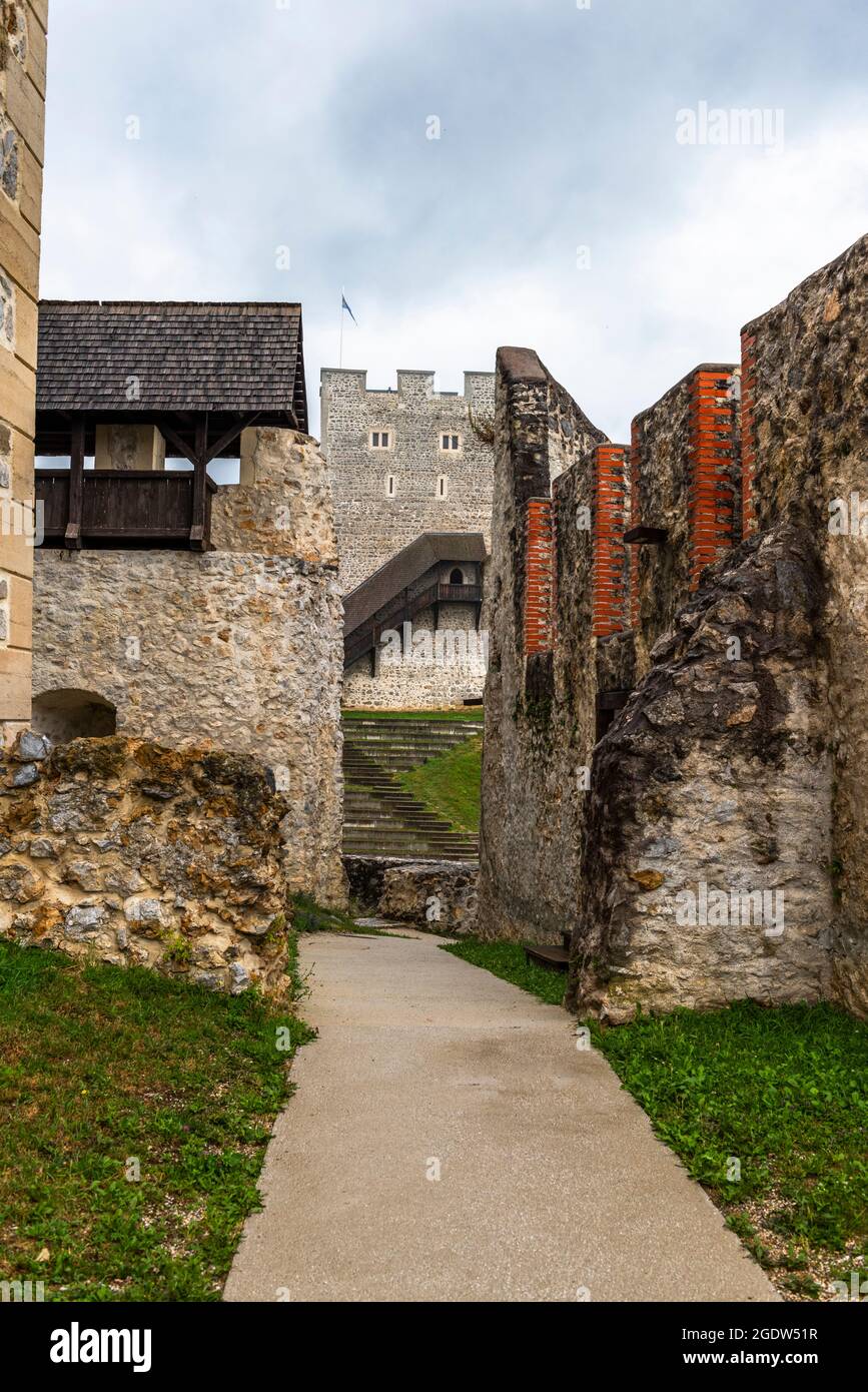 Celje Old Castle in Slovenia Medieval Fortification in Julian Alps ...