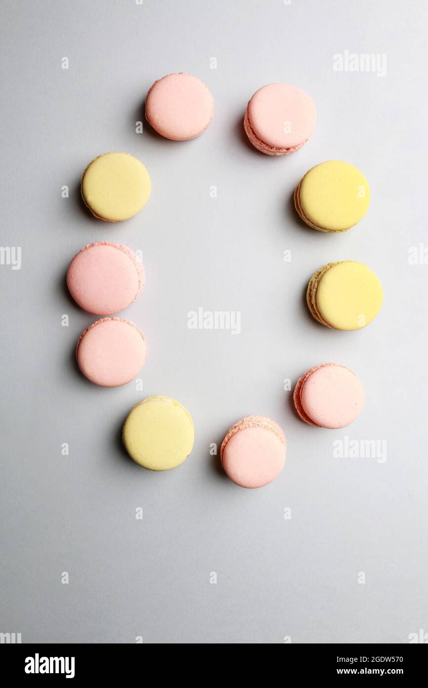 Alphabet letters made of sweet french macaroons. Graphic resources ...