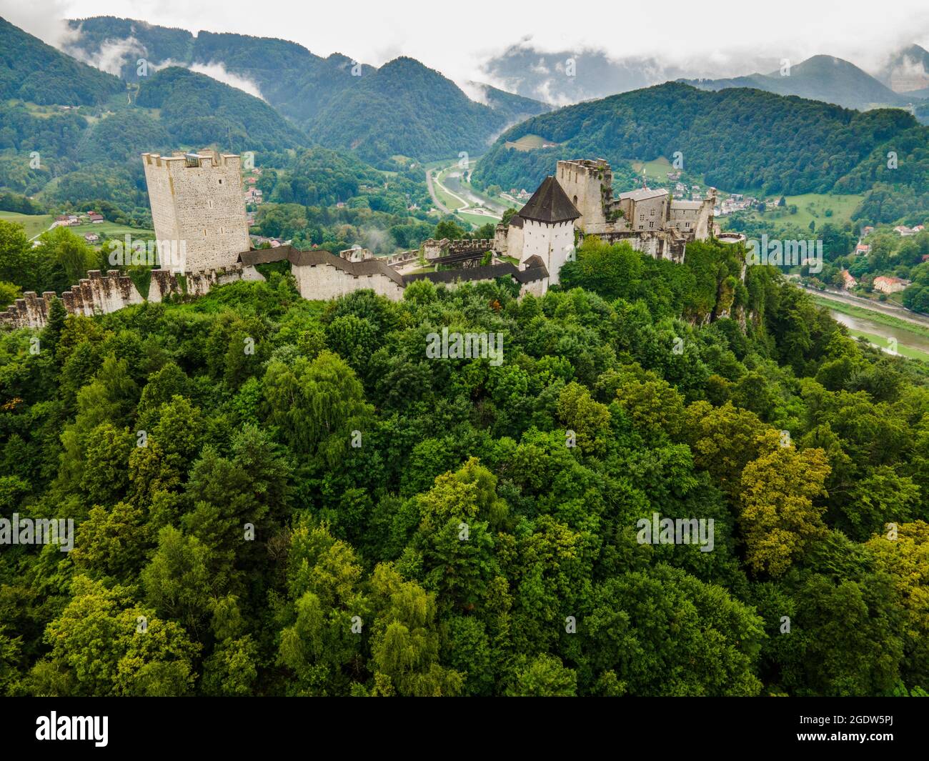 Celje Old Castle or Celjski Stari Grad Medieval Fortification in Julian ...