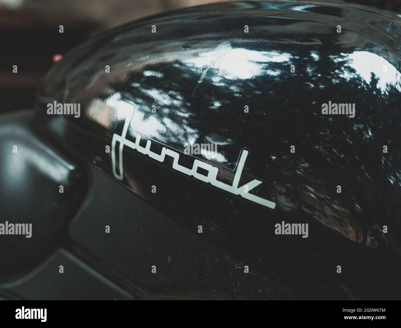 fuel tank of the motorcycle in close-up, polish bike Stock Photo - Alamy