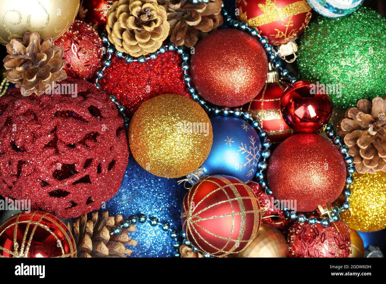 Beautiful Christmas decorations background Stock Photo - Alamy
