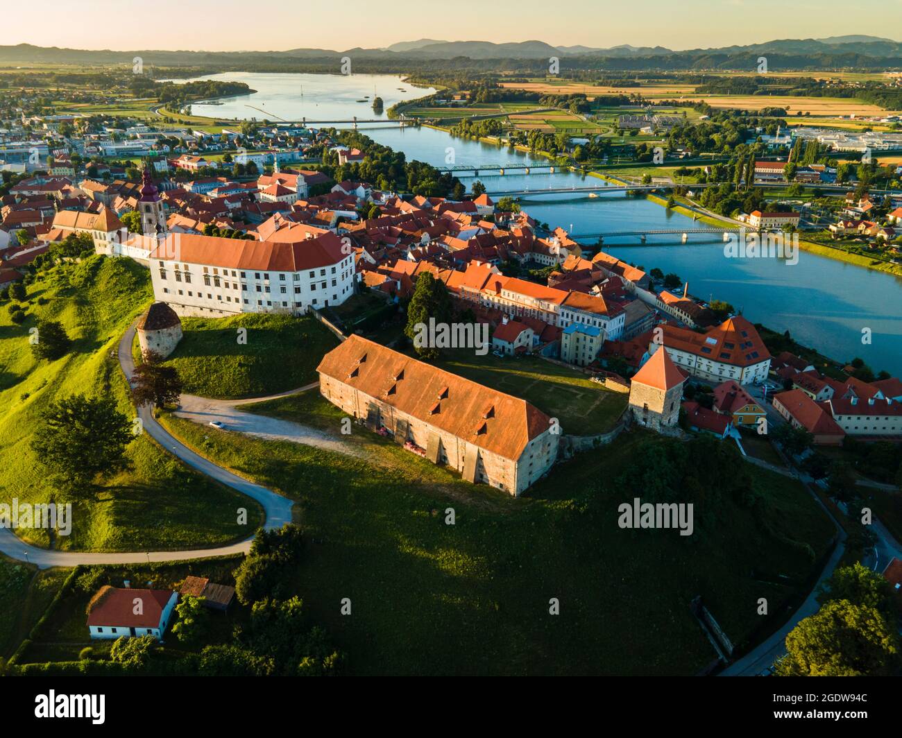 Ptuj Castle or Ptujski Grad in Hilltop in Slovenia Oldest City Stock ...