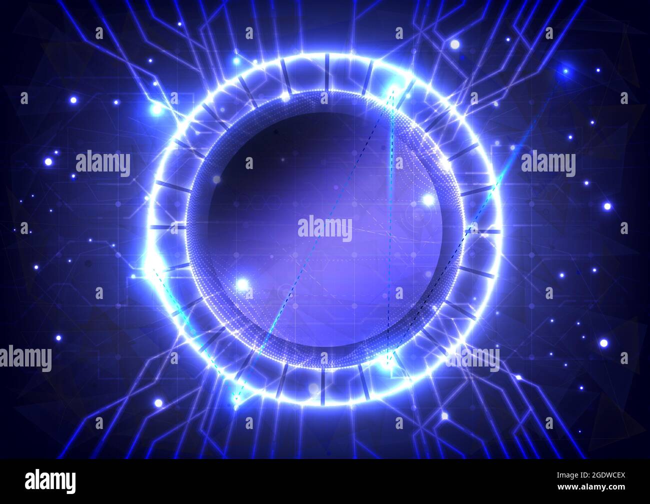 Digital infographic interface. Futuristic Sci-Fi glowing HUD frame ...